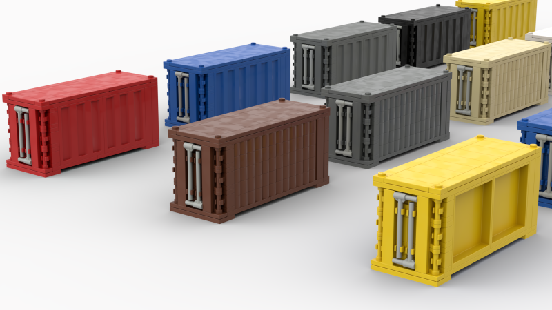 LEGO MOC 3 Shipping Containers by enfurnoh | Rebrickable - Build with LEGO