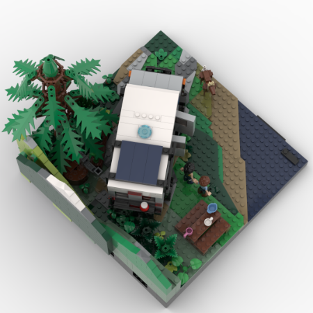 LEGO MOC Camping in the Pacific Northwest (in a 2006 V10 Ford E350 4x4 ...