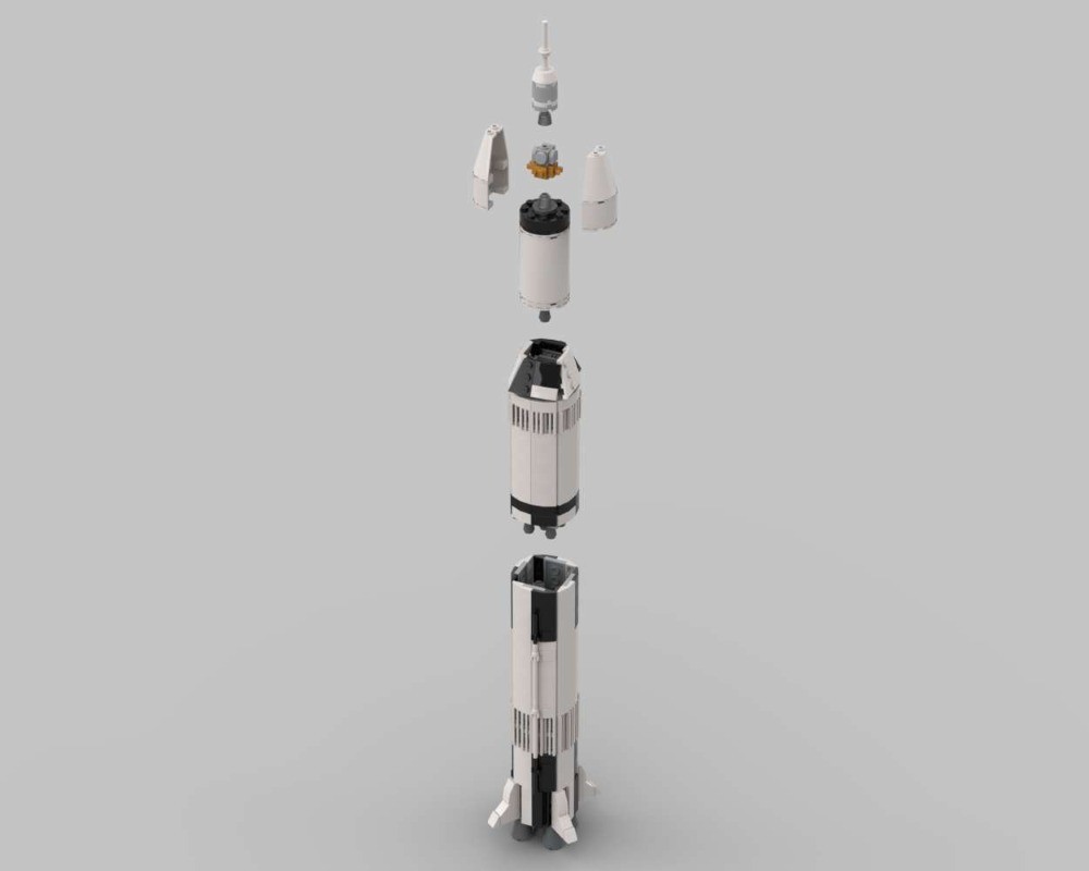 LEGO MOC-233786 Saturn V (1:220) by TheBlackShark_77 | Rebrickable ...