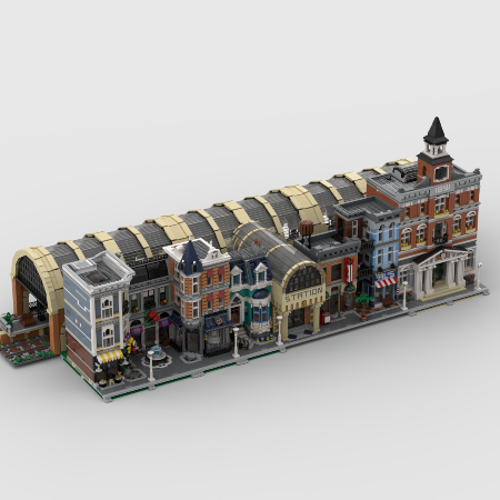 LEGO MOC Modular Train Station by Leo G | Rebrickable - Build with LEGO