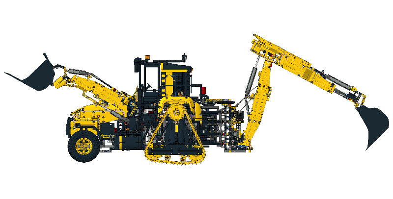 LEGO MOC Super Heavy Backhoe Loader (PoweredUp version) v1.1 by Draxtax ...