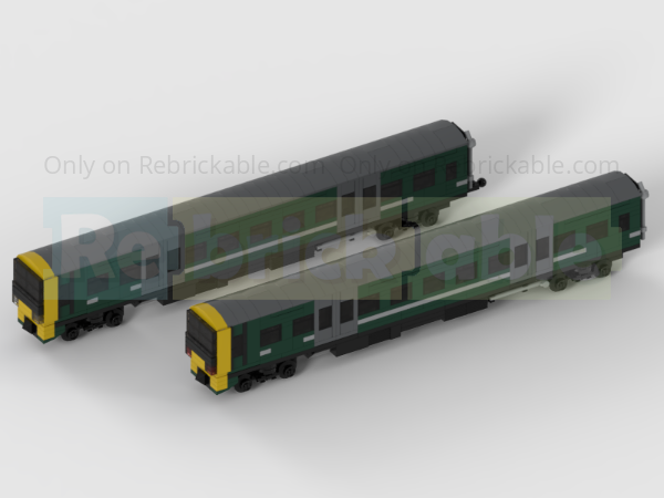 LEGO MOC 4-Wide Class 165 Networker Turbo 2-Carriage DMU Train In GWR ...