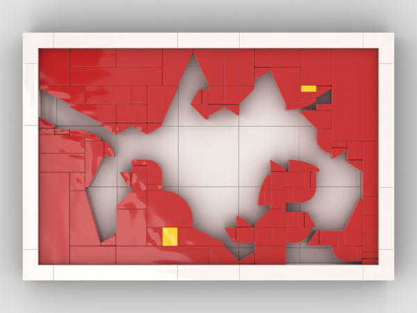 LEGO MOC Abstract Lego Art - Fractured Harmony: The Brick Divide by ...