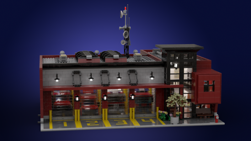 LEGO MOC Modular Fire Station by BrickStudioArchitect | Rebrickable ...