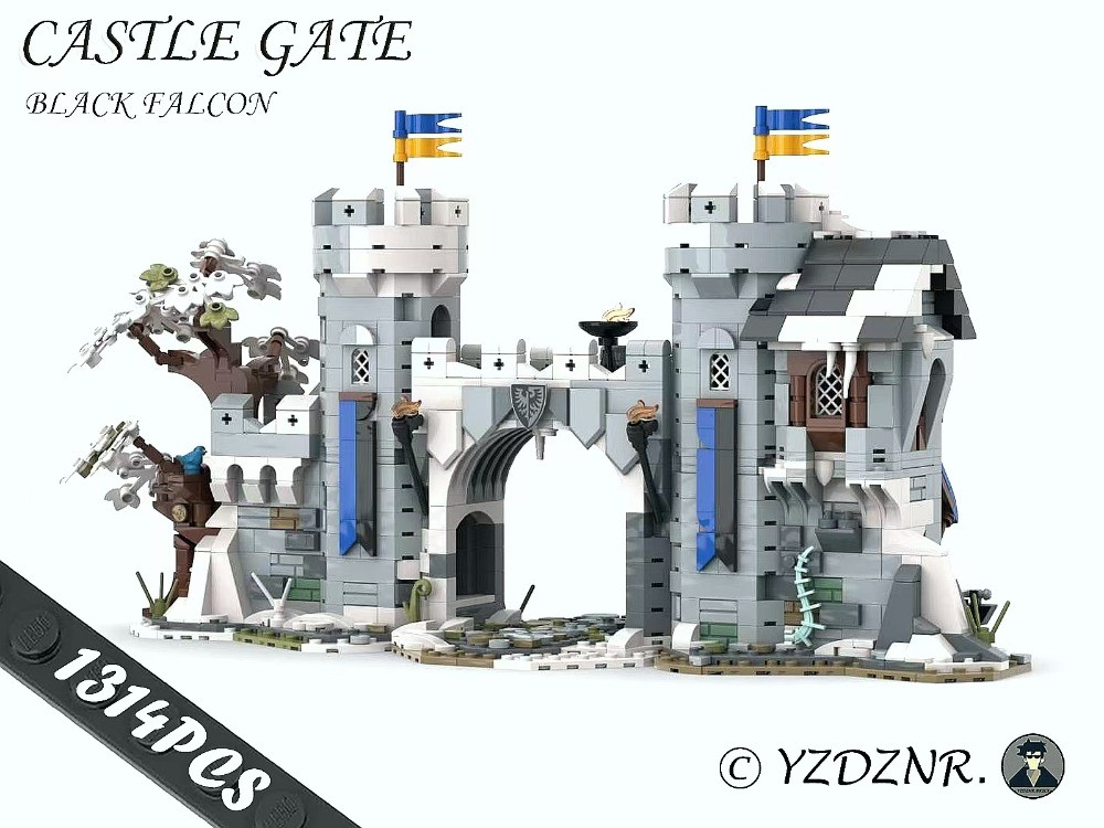LEGO MOC-237647 Black Falcon Castle Gate by yascr2024 | Rebrickable ...
