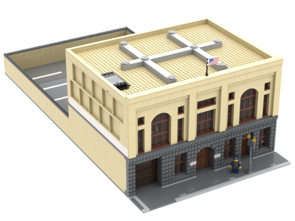 LEGO MOC Los Angeles Noir LAPD Old Police Station by TheRoaringBricks ...