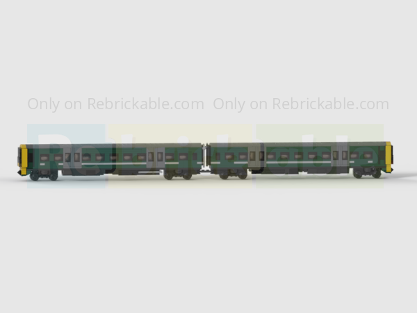 LEGO MOC 4-Wide Class 165 Networker Turbo 2-Carriage DMU Train In GWR ...