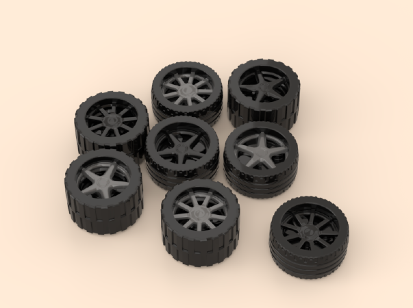 LEGO MOC-181084 Speed Champions deep dish wheels by Xayabricks ...