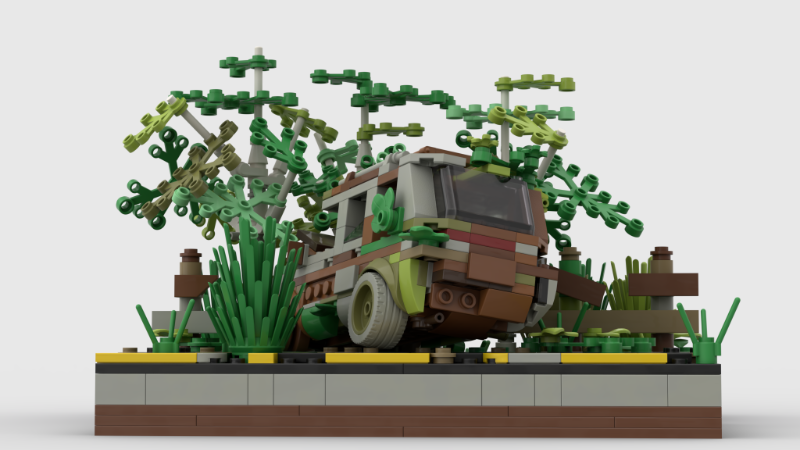 LEGO MOC Post-apocalyptic apocalypse - Forest Highway Scene (for ...