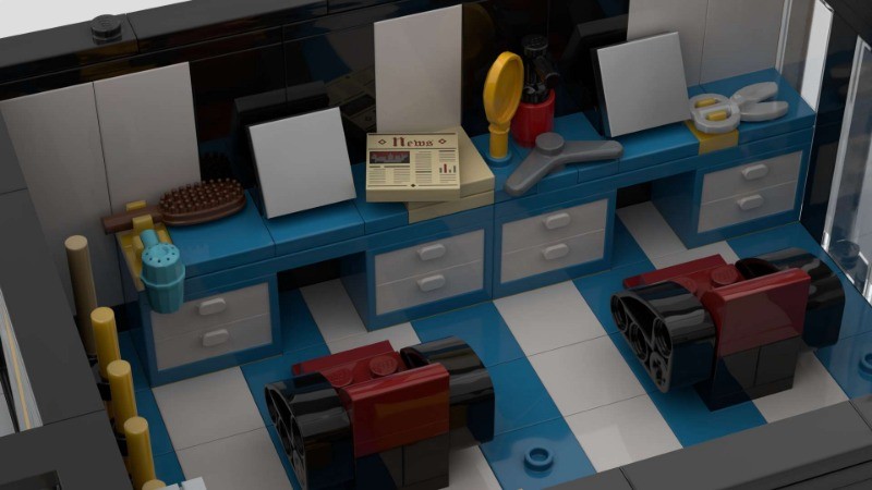 LEGO MOC Barber Shop: Fabio's by DottorCost | Rebrickable - Build with LEGO