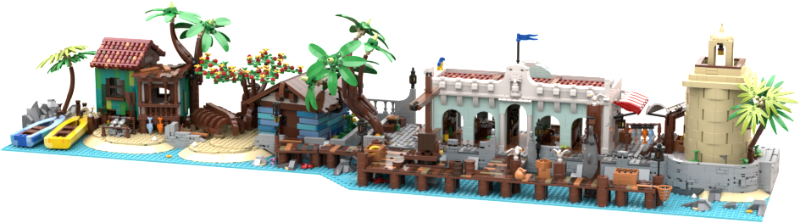 LEGO MOC Puerto Santa Maria Dockside Market by beanbeanus | Rebrickable ...