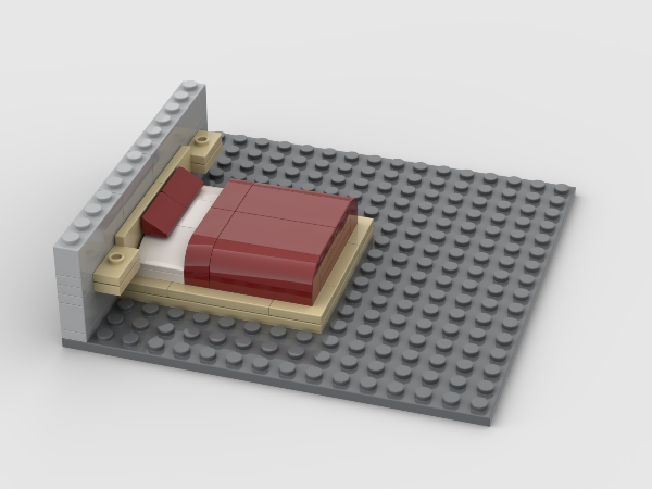 LEGO MOC Platform Bed with Floating Shelves by theDsign | Rebrickable ...