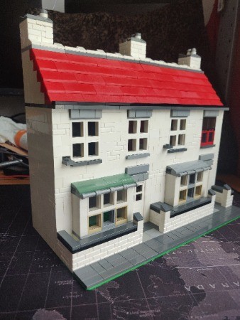 LEGO MOC Red Brick Terraced Housing Facade by albiorix | Rebrickable ...