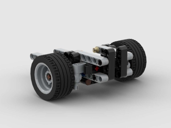 LEGO MOC Front Axle For 37-49mm Wheels by User76 | Rebrickable - Build ...