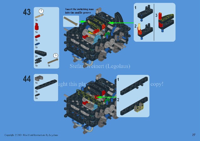 LEGO MOC-214000 Authentic realistic 16-speed double H heavy-duty truck ...
