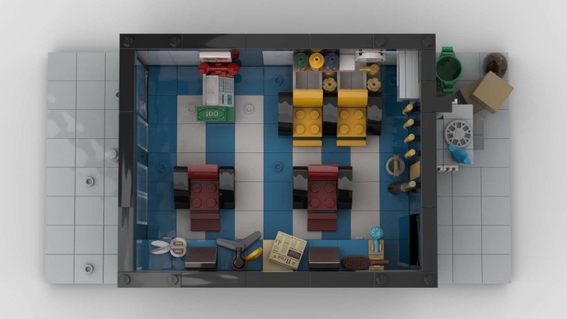 LEGO MOC Barber Shop: Fabio's by DottorCost | Rebrickable - Build with LEGO