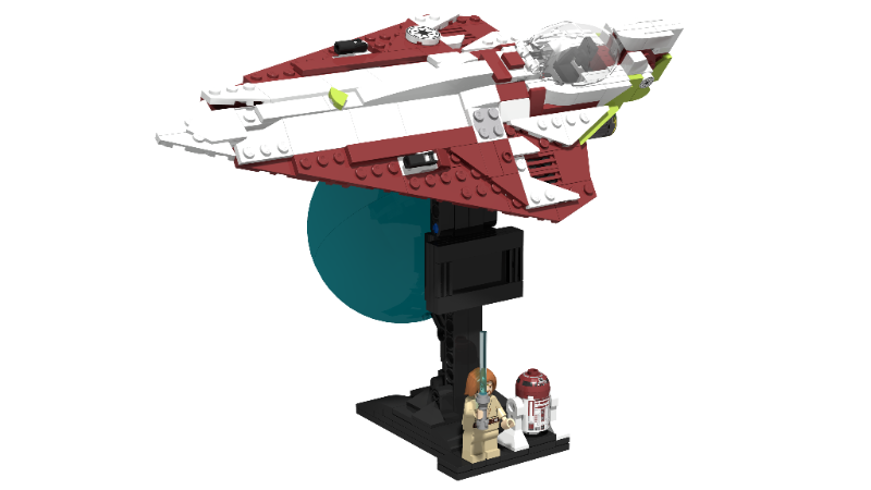 LEGO MOC Delta-7 Aethersprite-class Light Interceptor Display Stand (V1 ...