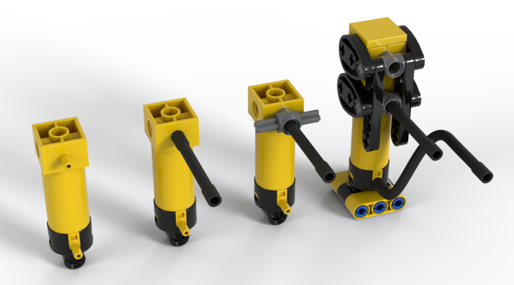 LEGO MOC-228753 Pneumatic Backhoe Loader – Motorized Technic Remake of ...