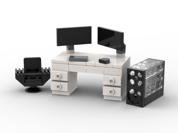 LEGO MOC Gaming Setup - Minifig Scaled by RYO Furniture Designs ...
