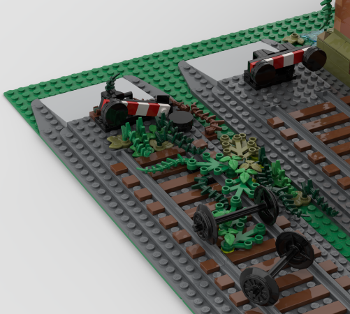 LEGO MOC Disused train shed by maxjack | Rebrickable - Build with LEGO