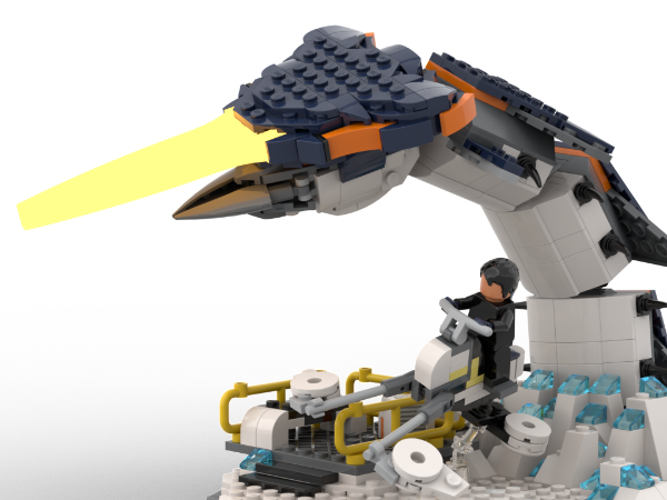 LEGO MOC Ice Worm Leviathan Encounter by OrchardBuilds | Rebrickable ...