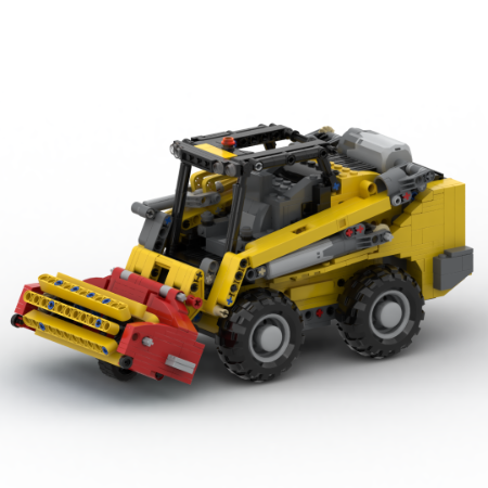 LEGO MOC Working sweeper/broom attachment for Wacker Neuson skid steer ...