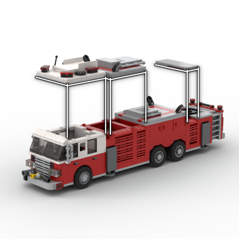 LEGO MOC Tower-Ladder Fire Truck (Chicago Fire Dept.) by Gamma Bricks ...