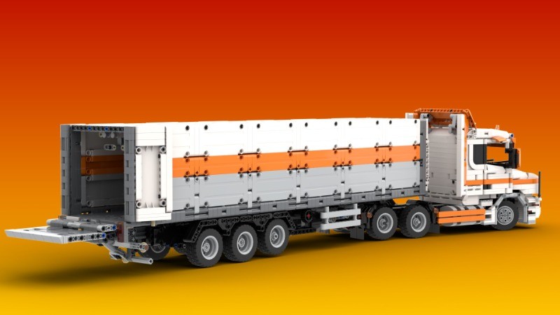 LEGO MOC Scania T144 6x2 and wing body trailer by OldOlneyLego ...