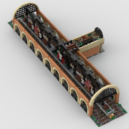 LEGO MOC Modular Train Station by Leo G | Rebrickable - Build with LEGO