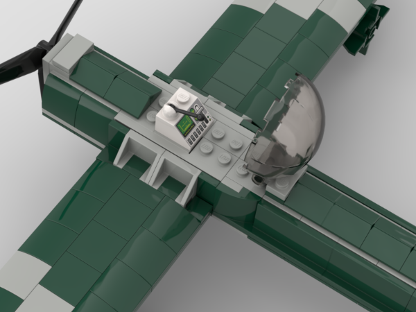 LEGO MOC army propeller plane by cabob_133 | Rebrickable - Build with LEGO