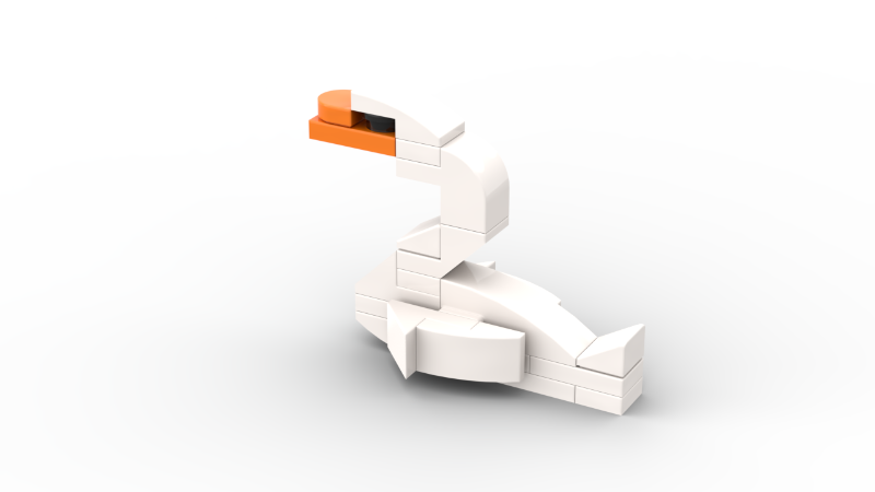 LEGO MOC Swan by OwlClicker | Rebrickable - Build with LEGO