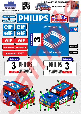 LEGO MOC Renault R5 Turbo Maxi by Linse | Rebrickable - Build with LEGO