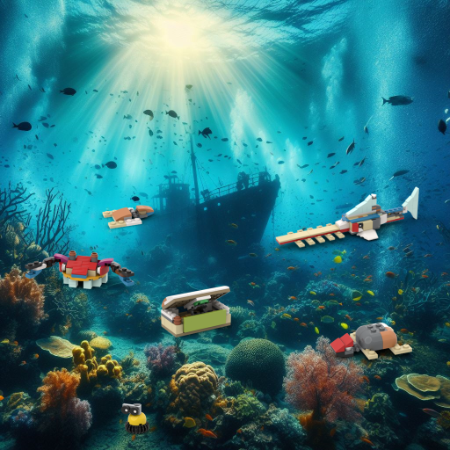 LEGO MOC Sawfish by P4tp4t | Rebrickable - Build with LEGO