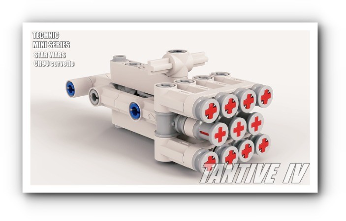 LEGO MOC TECHNIC mini TANTIVE-IV by pins_n_liftarms | Rebrickable ...