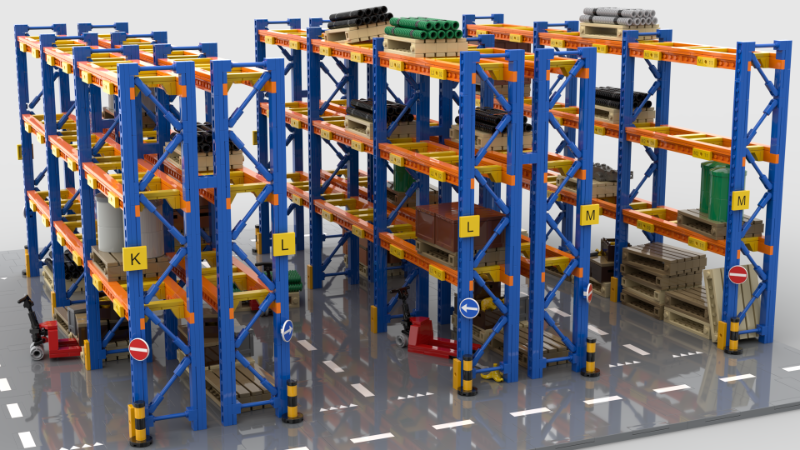 LEGO MOC Lego warehouse shelving / rack Medium size by OwnGaming ...