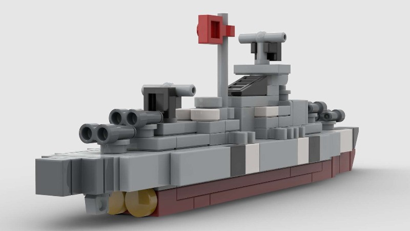 LEGO MOC Mini KM Bismarck by RMC1138 | Rebrickable - Build with LEGO