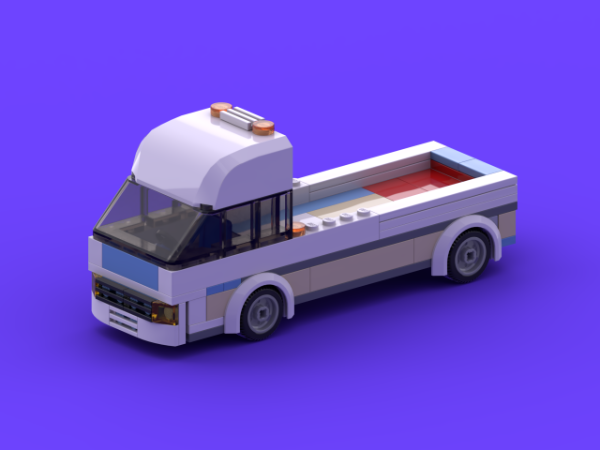 LEGO MOC Flatbed truck by P4tp4t | Rebrickable - Build with LEGO