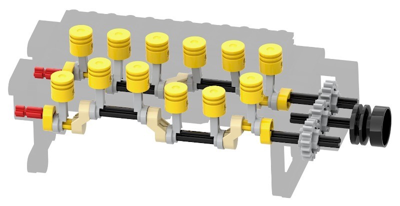 LEGO MOC U12 engine by BrickExperimentChannel | Rebrickable - Build ...