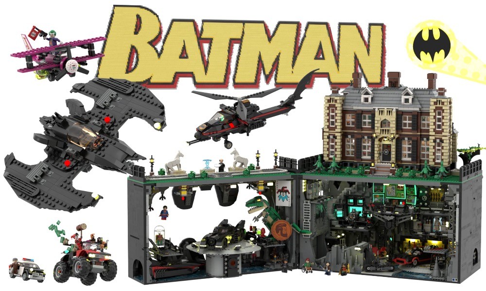 LEGO MOC Batcave & Wayne Manor - 76252 & 21330 Modular Building ...