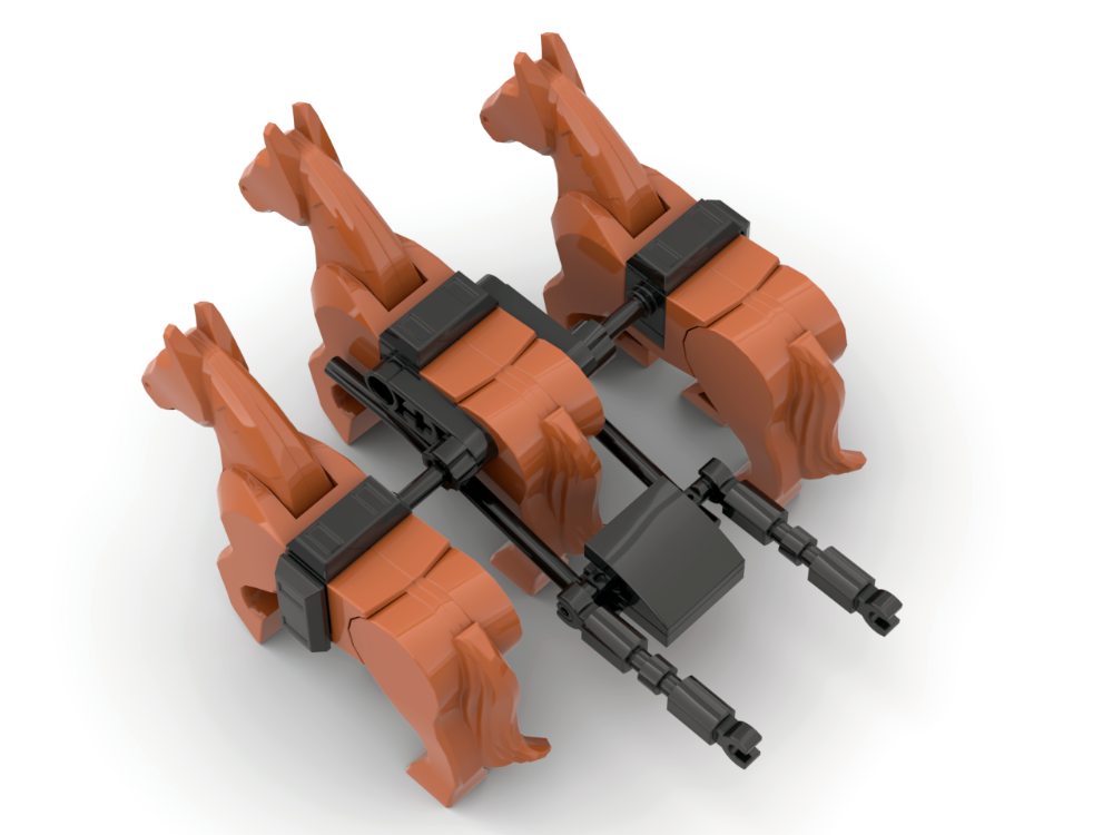 LEGO MOC-250974 Three horse hitch by x126 | Rebrickable - Build with LEGO