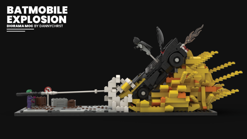 LEGO MOC BATMOBILE EXPLOSION by dannychrst | Rebrickable - Build with LEGO