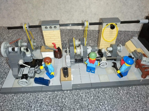 LEGO MOC Steam Engine with Workshop by Brick Forge | Rebrickable - Build with LEGO