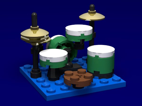 LEGO MOC Drum Kit (Minifig Scale) by BluesBrickStudio | Rebrickable ...