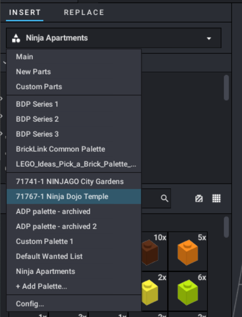 Rebrickable Help Guide: Studio - Custom Palettes | Rebrickable - Build ...