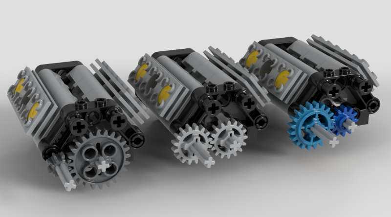 LEGO MOC-206554 Gearbox, V6 engine, axles Mod for 42129 4x4 Mercedes ...