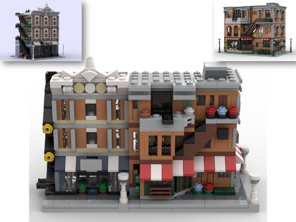 LEGO MOC Mini Town Square Pub by Brick Artisan | Rebrickable - Build ...