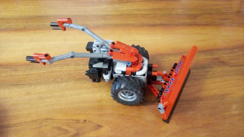 LEGO MOC Single-axle tractor with vertical mulcher, stone burier, and ...