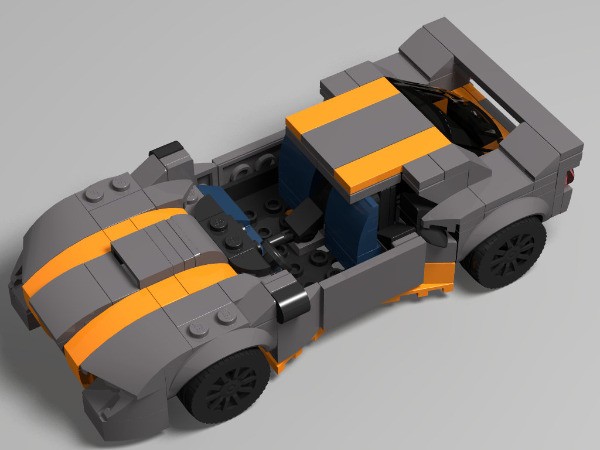 LEGO MOC Grey and Orange Street Racer by Brick_Lizard | Rebrickable ...
