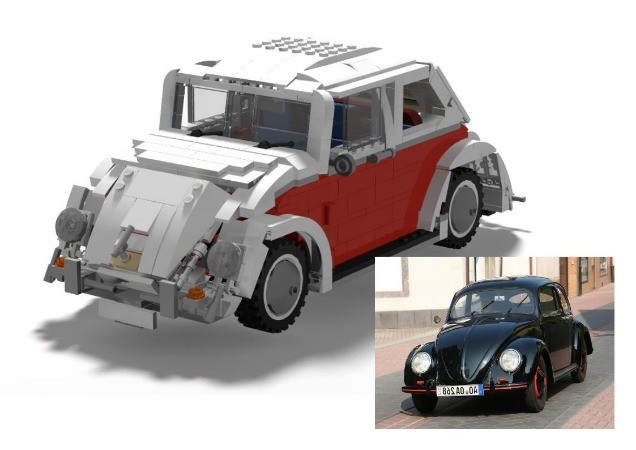 LEGO MOC 10220 Volkswagen Type 1 "Beetle" / "Käfer" Split Screen 1952 ...