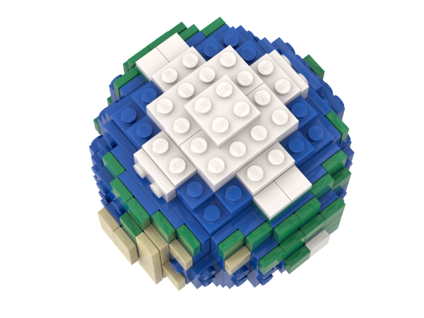LEGO MOC Earth Sphere by AntOrman | Rebrickable - Build with LEGO